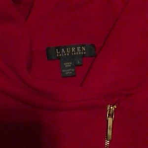 Lauren Ralph Lauren | Sweaters | Lauren Ralph Lauren Red Zip Neck ...